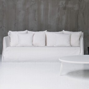 Gervasoni Ghost bed, sofa, chair, & ottoman | AmbienteDirect
